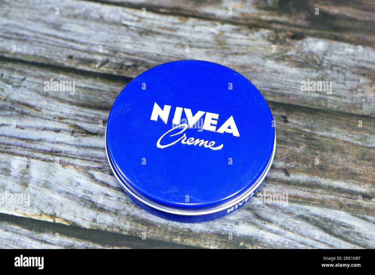 Giza, Egypt, July 21 2023: Nivea creme cream blue, NIVEA is a German ...