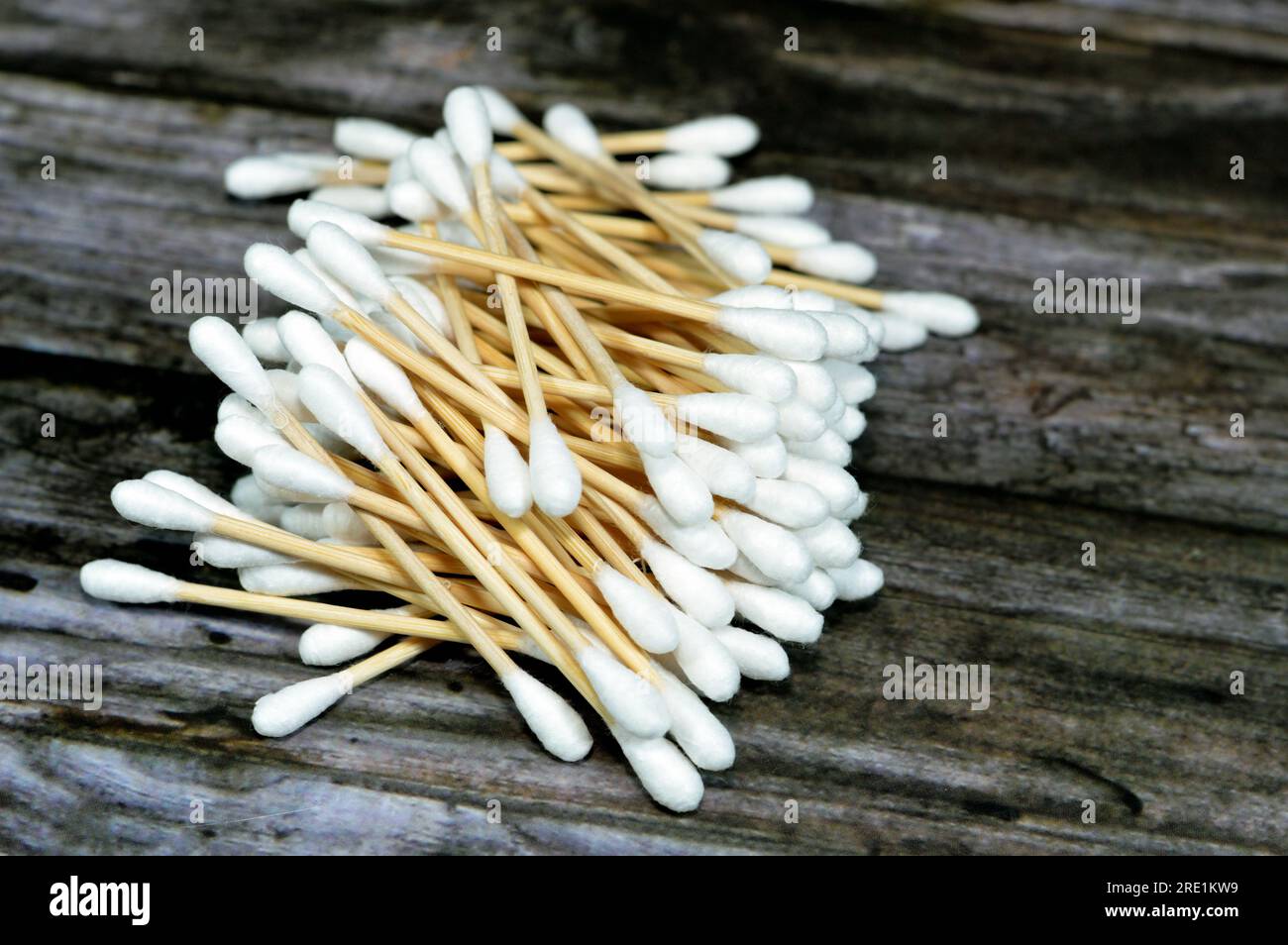 Pile of ear cotton swab buds sticks, for health care, ideal for gently ...