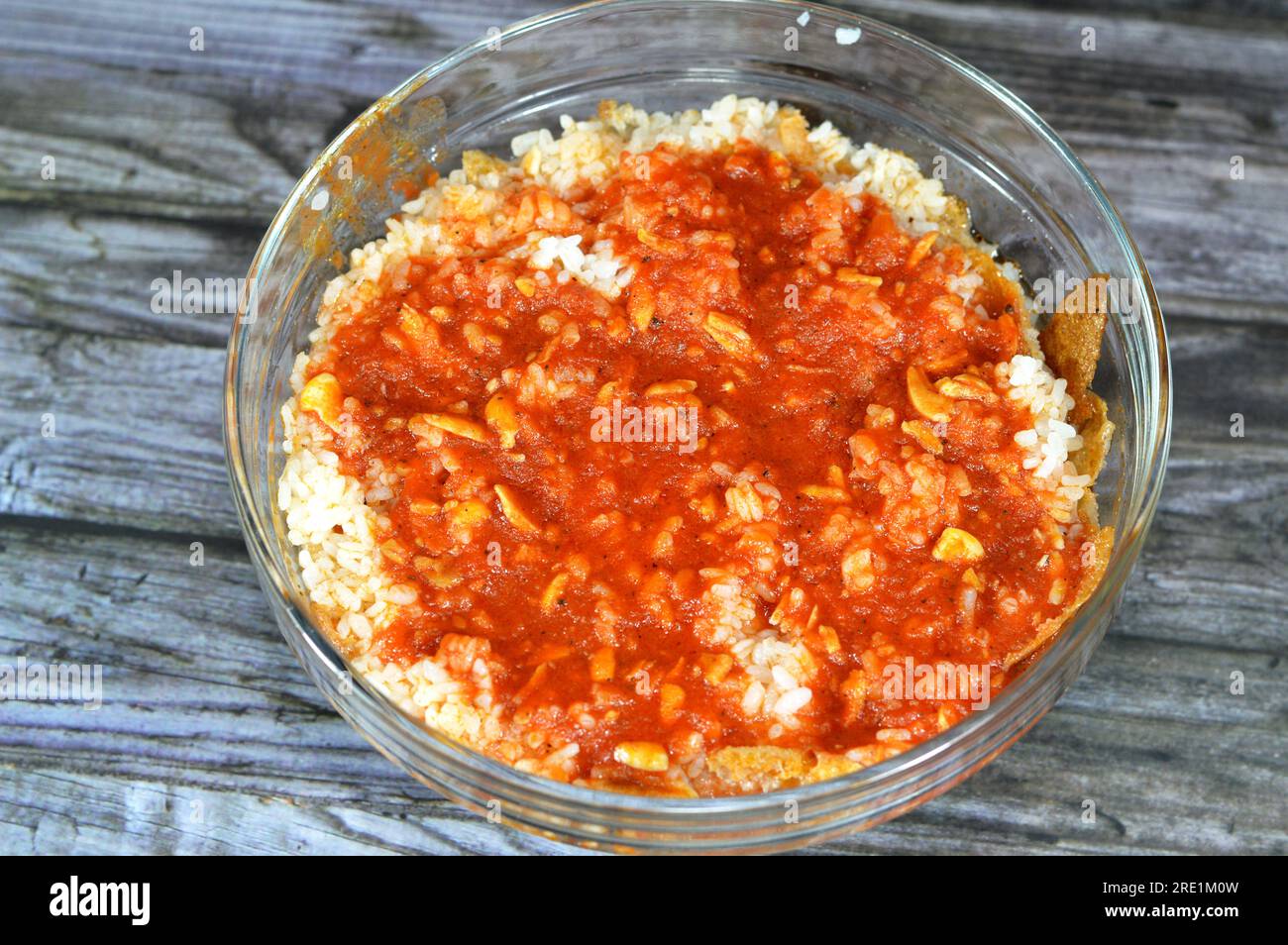 Arabic Egyptian cuisine, Egyptian oriental Fattah with white rice and ...