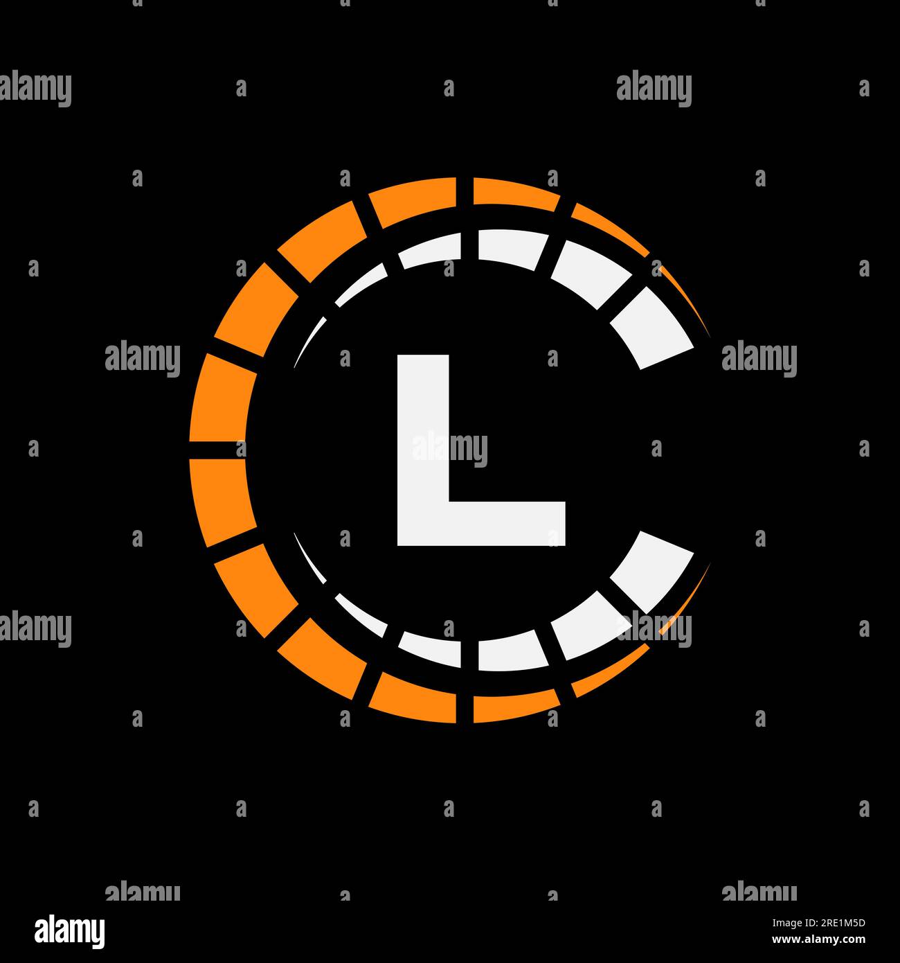 Car Automotive Logo On Letter L Speed Concept. Sport Car Symbol For ...