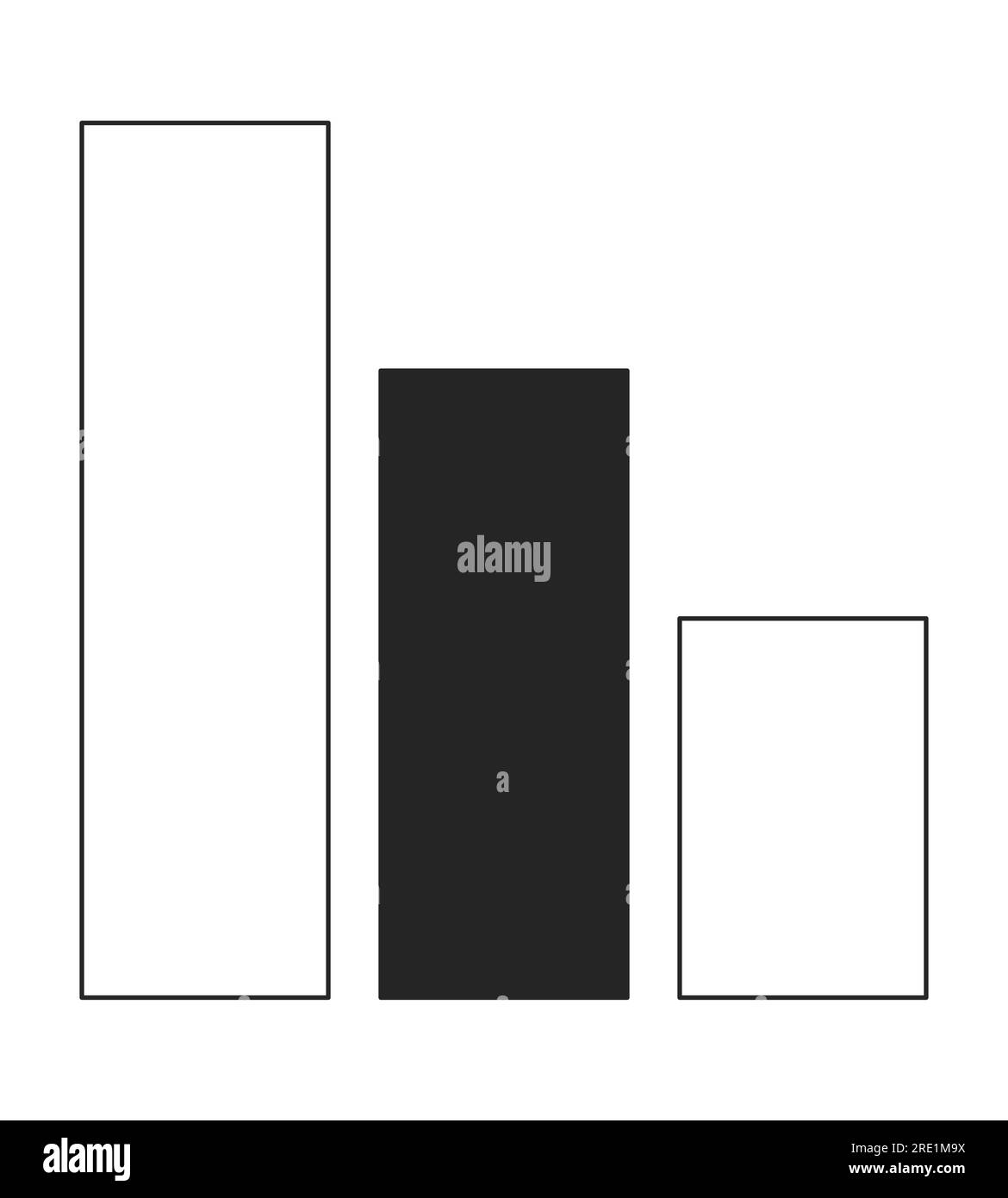 Column Graph Flat Monochrome Isolated Vector Object Stock Vector Image