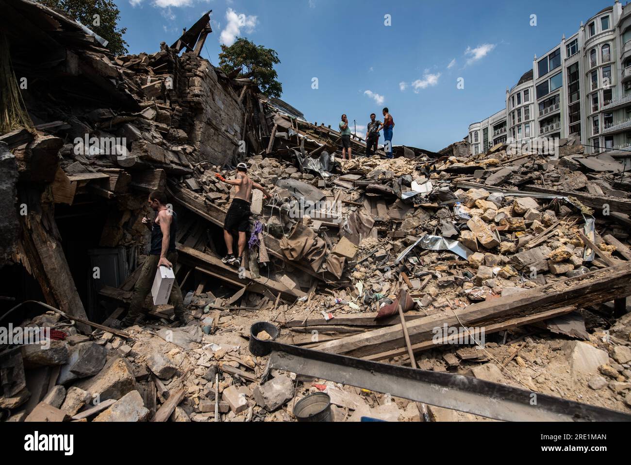 Odessa, Ukraine. 24th July, 2023. A Russian attack on the city of ...