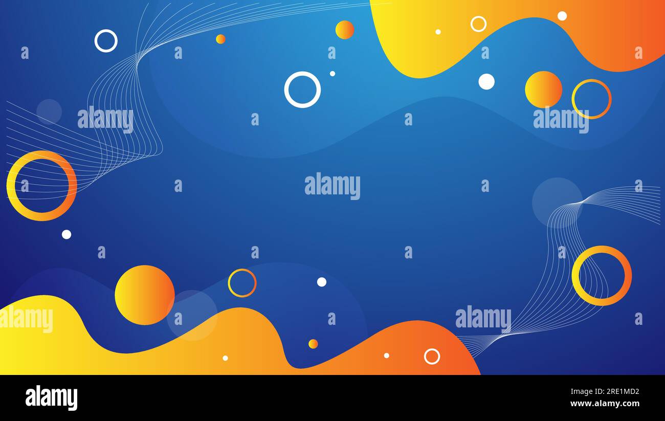 abstract fluid background with blue and yellow color. vector ...