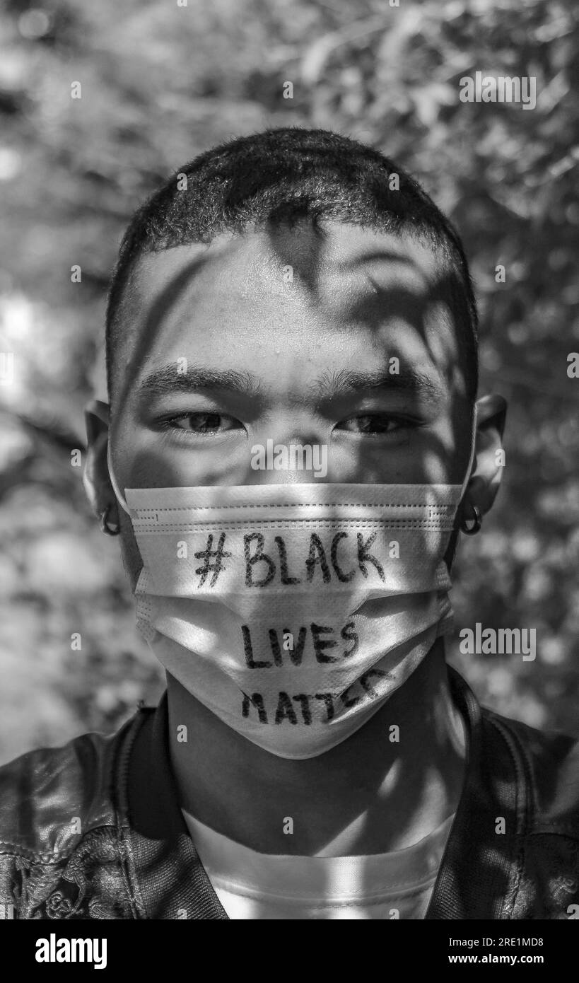 Black Lives Matter in Mongolia, during Covid-19, model Leon Pedro, in ...