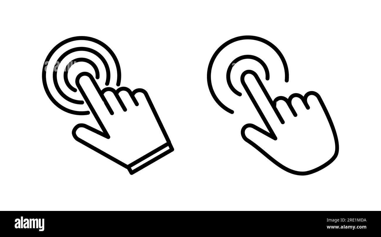 Click icon vector. cursor icon vector. pointer sign Stock Vector Image & Art - Alamy