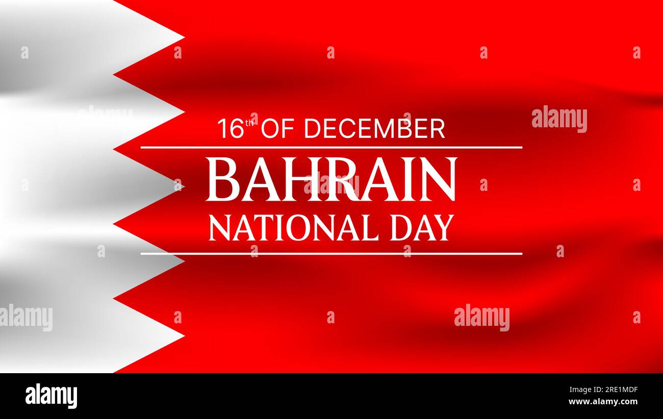 Bahrain national day background with a wavy flag Stock Vector Image ...