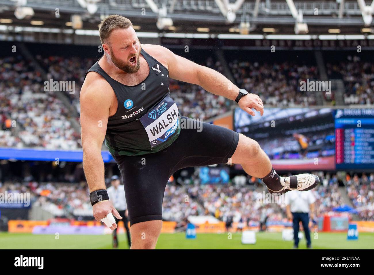 Tom Walsh (NZR) 2nd place, Shot Put Menâ€™s during the London Athletics Meet, Wanda Diamond ...
