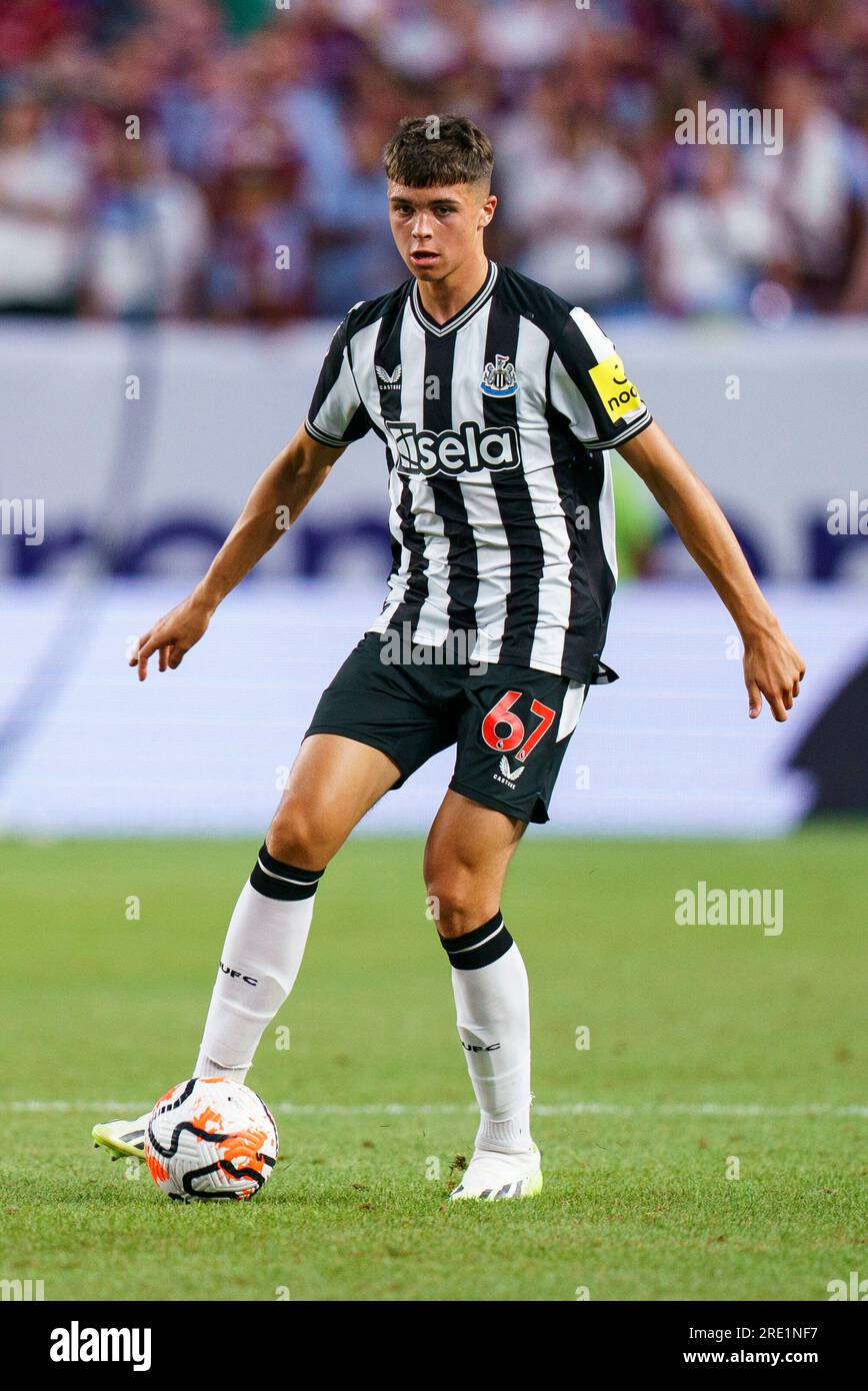Newcastle United's Lewis Miley in action during the English Premier ...