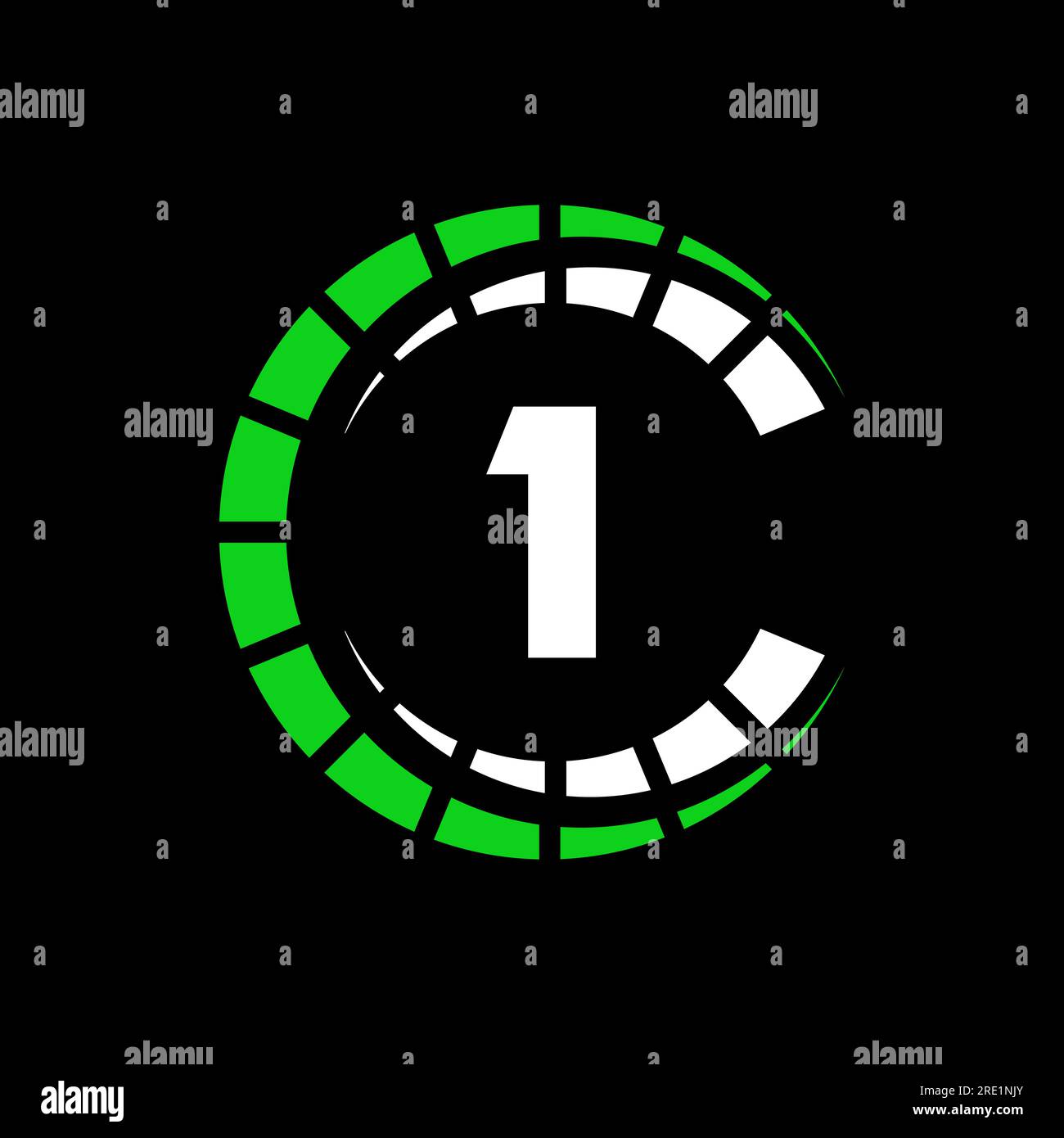 Car Automotive Logo On Letter 1 Speed Concept. Sport Car Symbol For ...