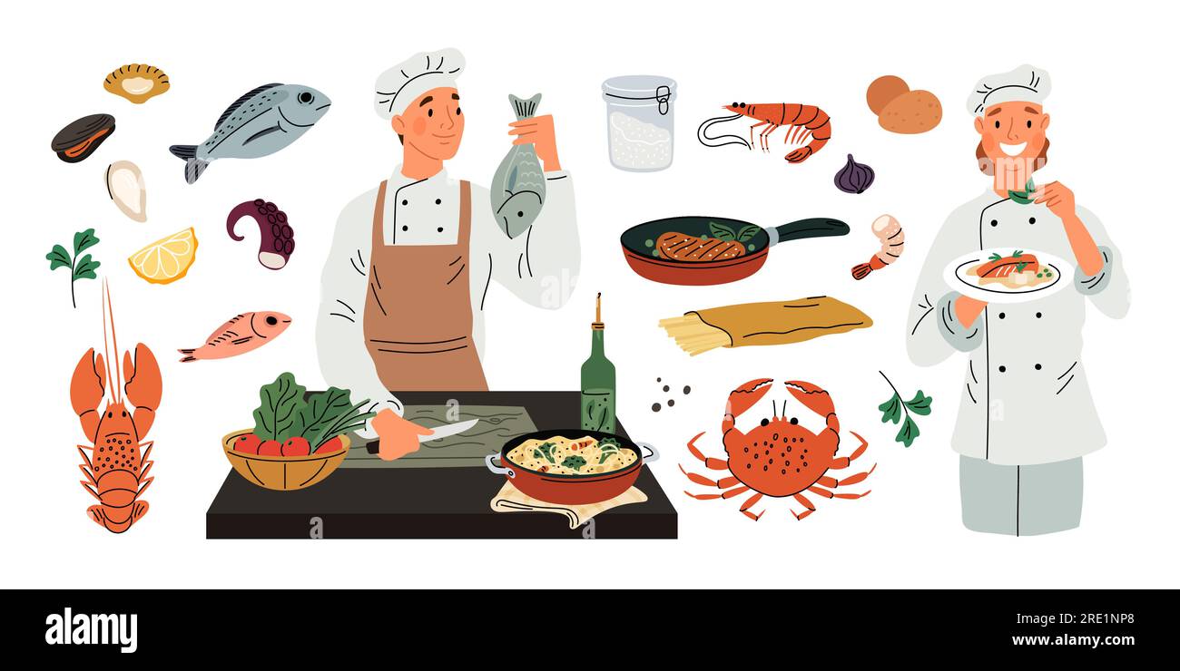 Preparing crabs Stock Vector Images - Alamy