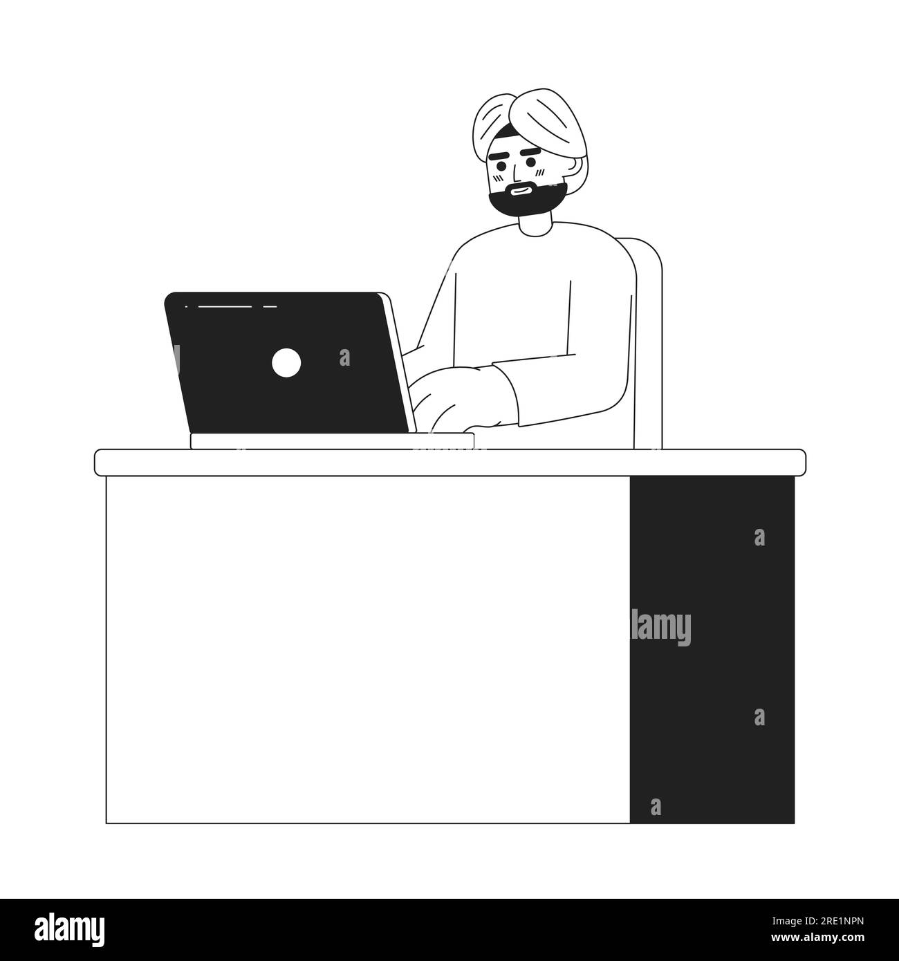 Man typing cartoon Black and White Stock Photos & Images - Alamy