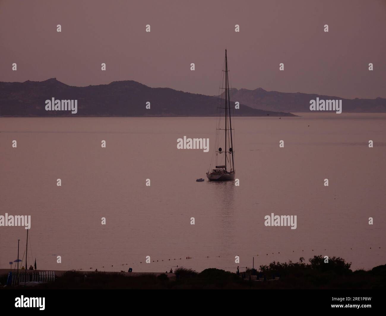 Palau, Sardinia, Italy. Sunset in Porto Rafael bay Stock Photo - Alamy