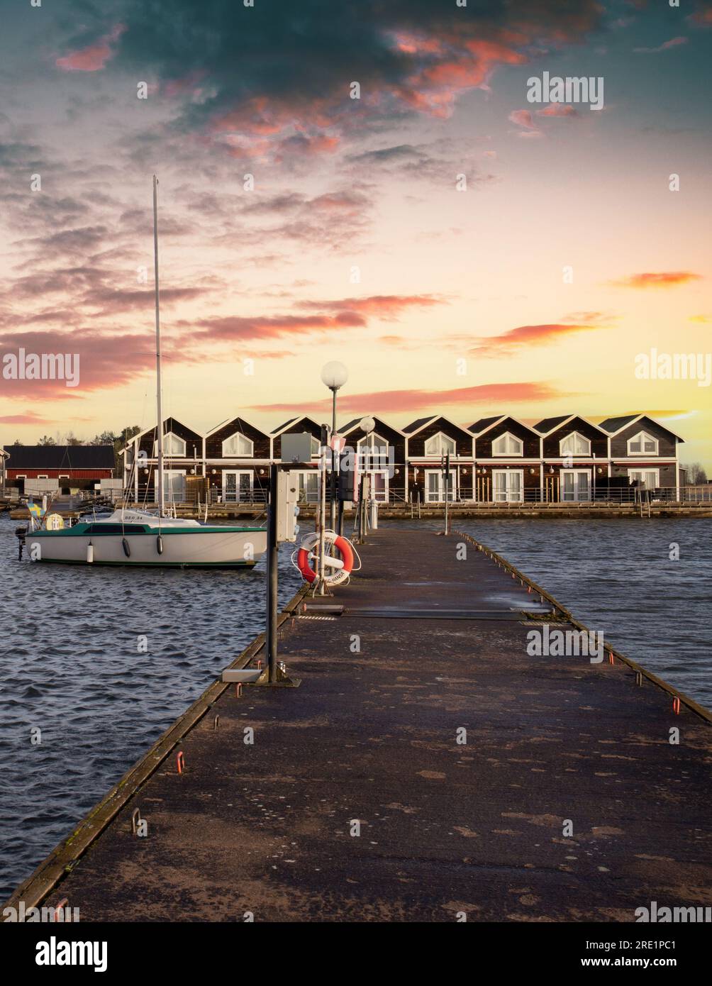 Lake in Sweden, great scenery in the morning at sunrise, Swedish ...