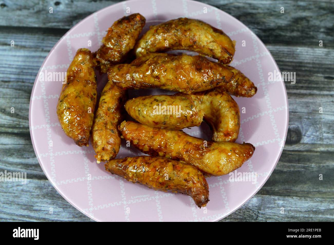 Egyptian classic homemade sausage of deep fried stuffed mumbar which is ...