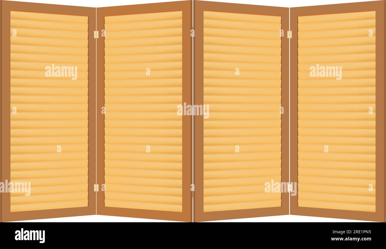 Four panel folding screen Cut Out Stock Images & Pictures - Alamy