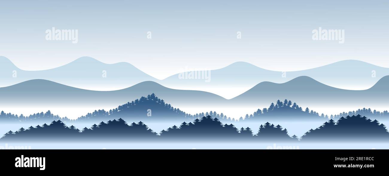 Panorama landscape vector vectors Stock Vector Images - Alamy