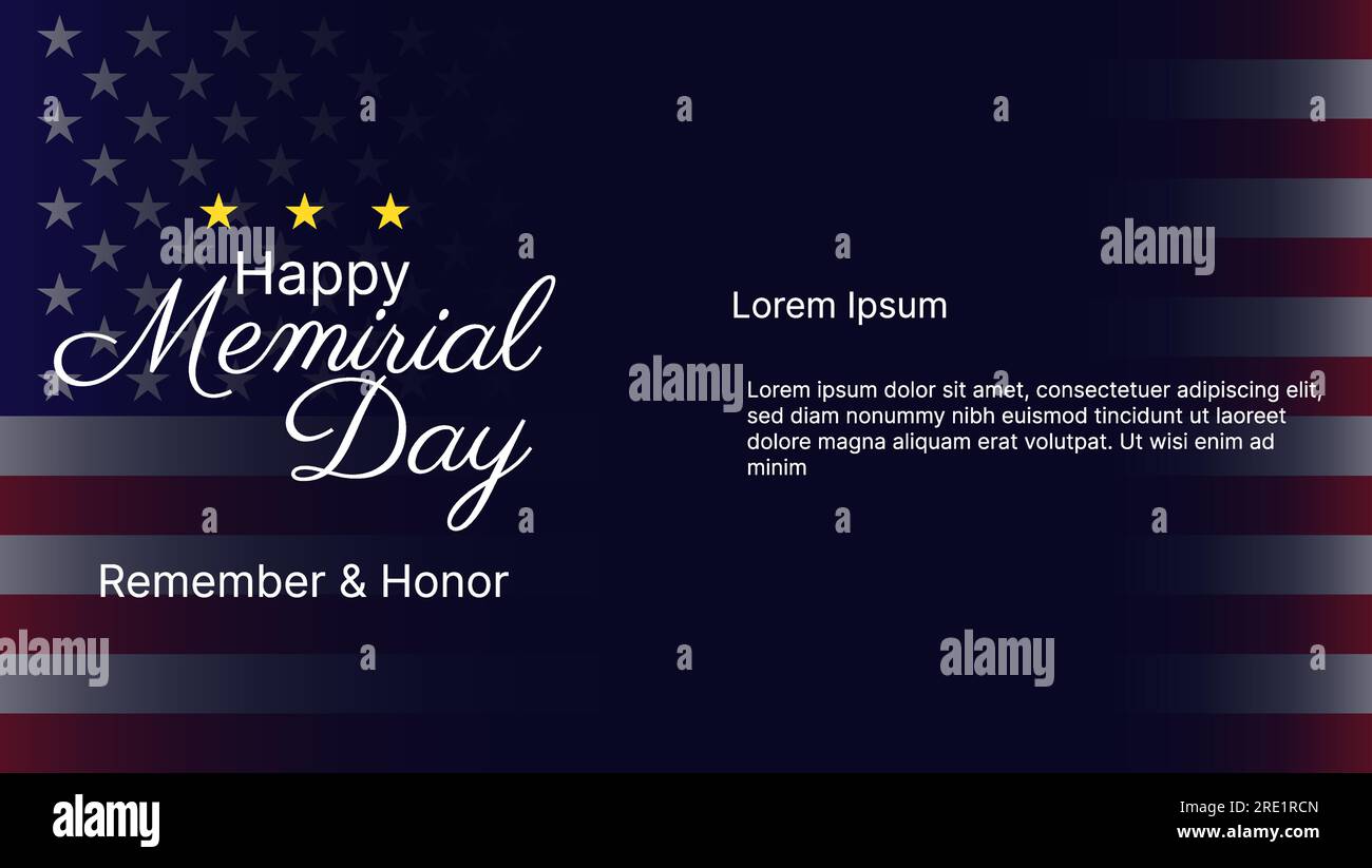 memorial day background design for banner, poster, invitation or social ...