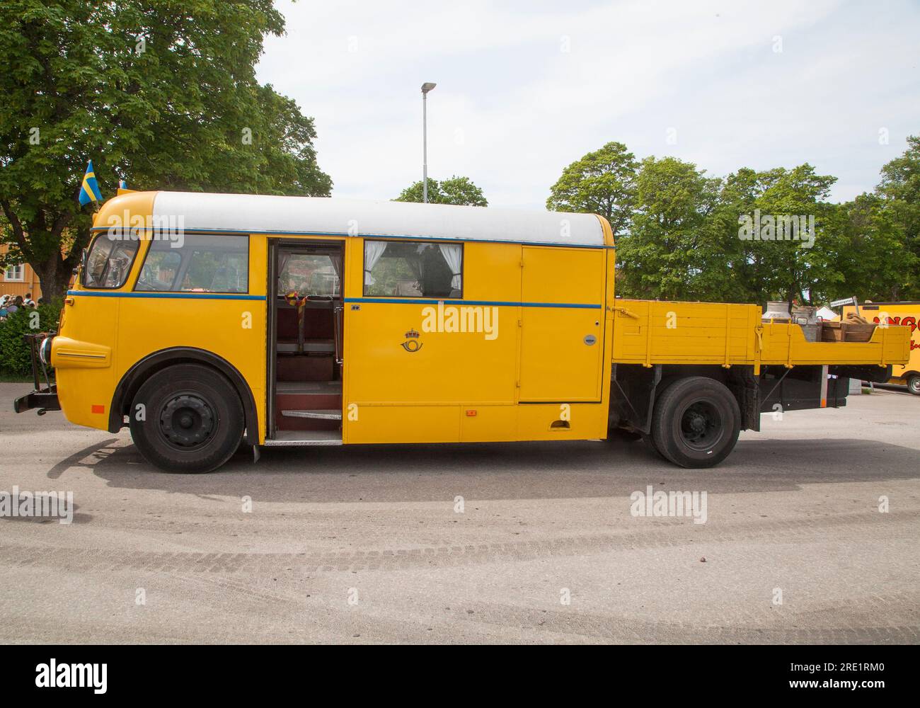 BUS AND TRUCK a combination vehicle which was used by the Swedish post ...