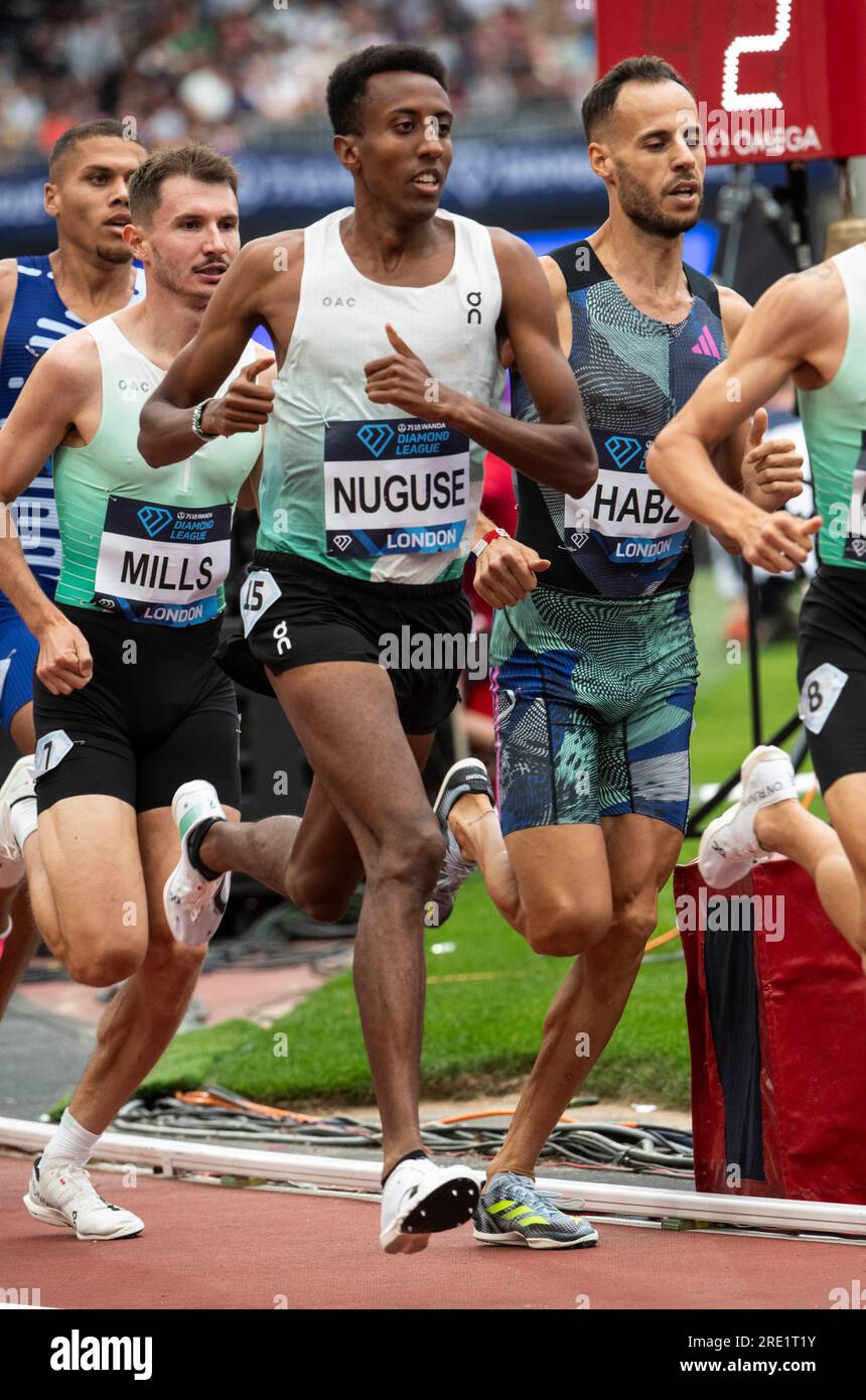 Yared Nuguse of the USA competing in the men’s 1500m at the Wanda ...