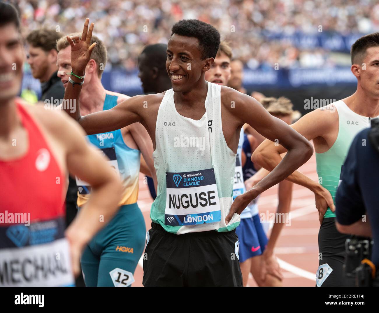 Yared Nuguse of the USA competing in the men’s 1500m at the Wanda ...
