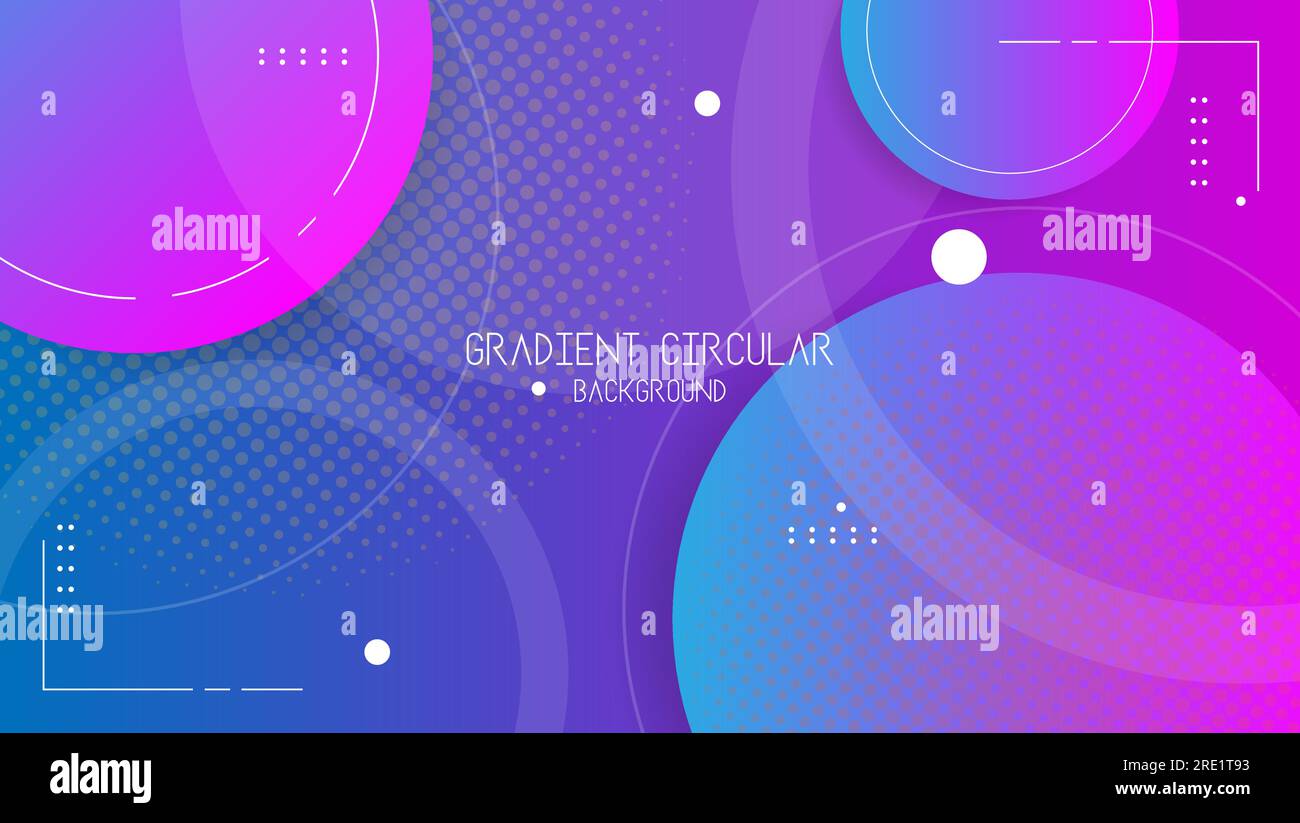 abstract gradient blue and pink circular background with halftone ...