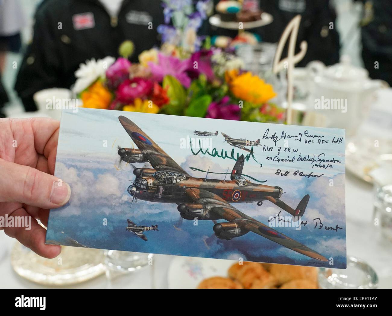 RAF veteran and Lancaster Bomber pilot Rusty Waughman pictures of a ...