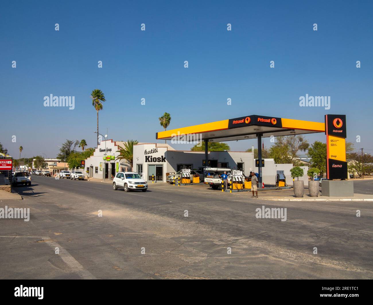 Street scene at Outjo town, Namibia Stock Photo - Alamy