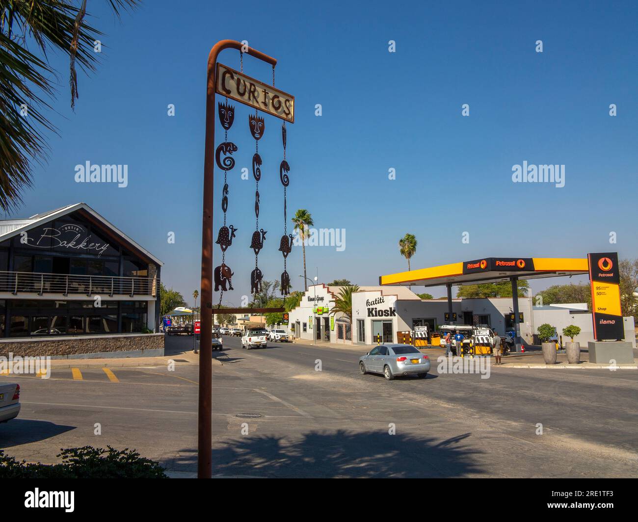 Street scene at Outjo town, Namibia Stock Photo - Alamy