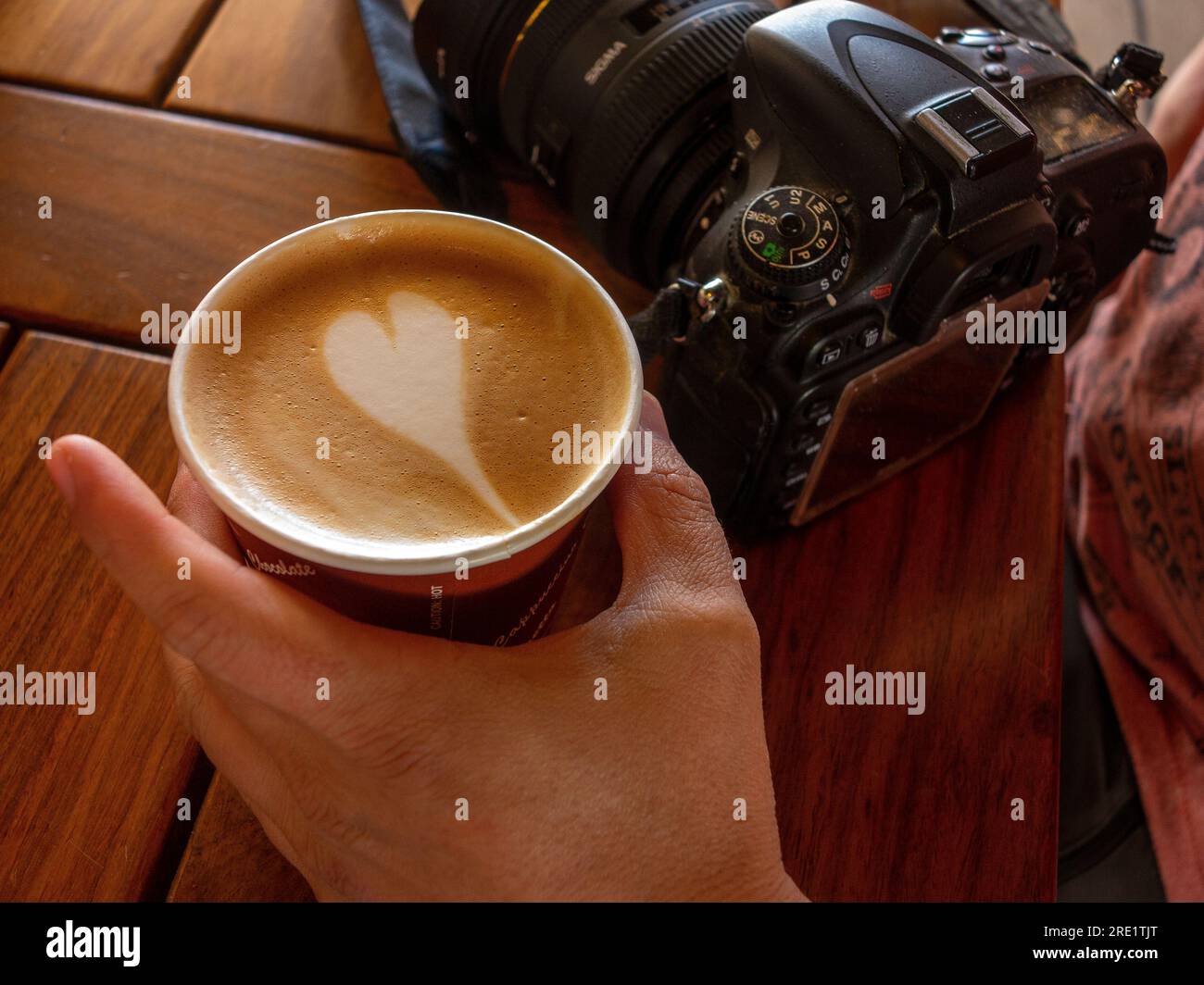 Capuccino Coffee at Outjo Bakery, Outjo town, Namibia Stock Photo - Alamy
