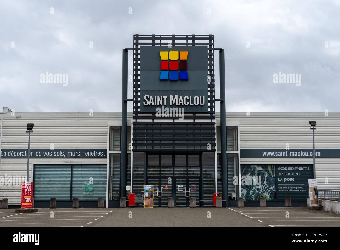 Exterior view of a Saint Maclou store. Saint Maclou is a French brand ...