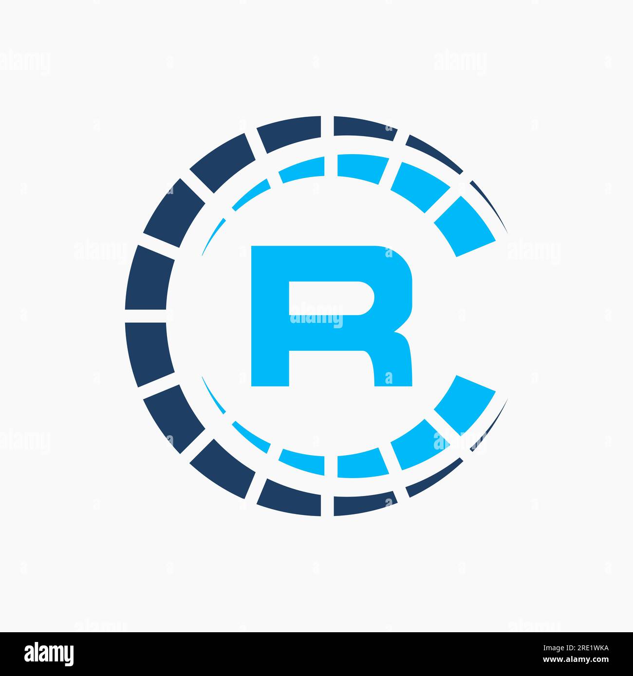 Car Automotive Logo On Letter R Speed Concept. Sport Car Symbol For ...