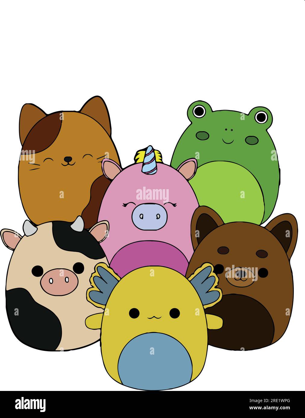 Vector image with colorful animals Stock Vector Image & Art - Alamy