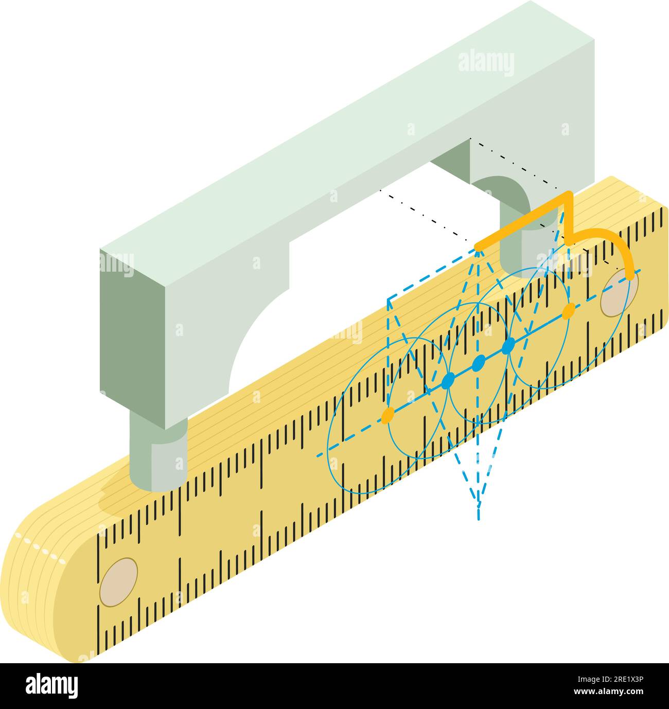 Building work icon isometric vector. Arch project and large foldable ...