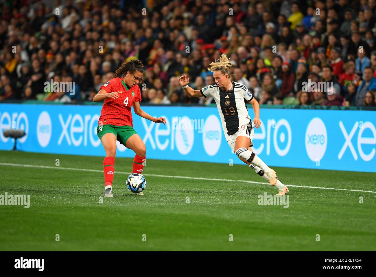 Melbourne, Australia. 24th July, 2023. Sarah Kassi of Morocco and Klara ...