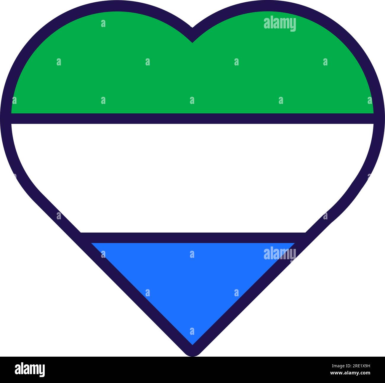 Patriot heart in national sierra flag colors. Festive element ...