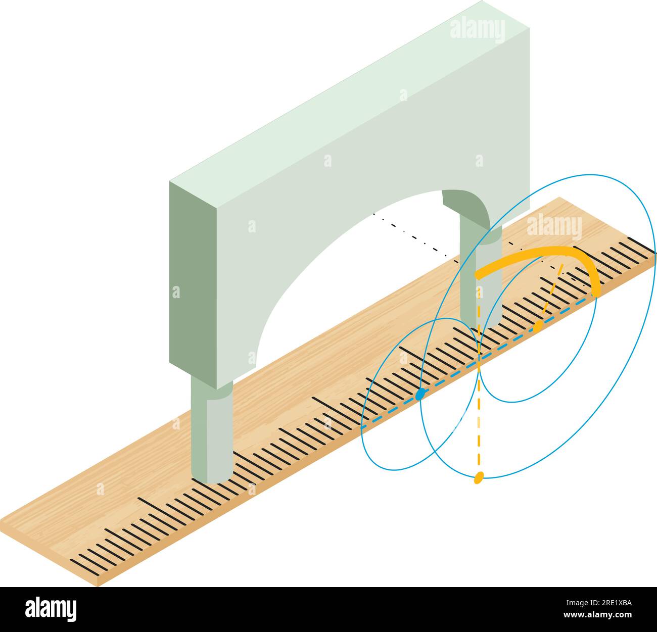 Engineering concept icon isometric vector. Arch project and wood ...