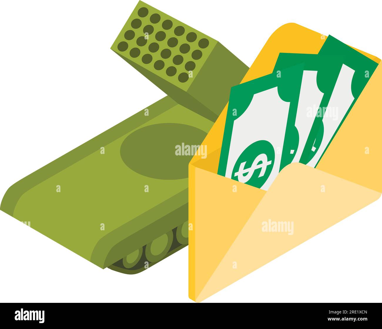War technology icon isometric vector. Multiple launch rocket system and ...