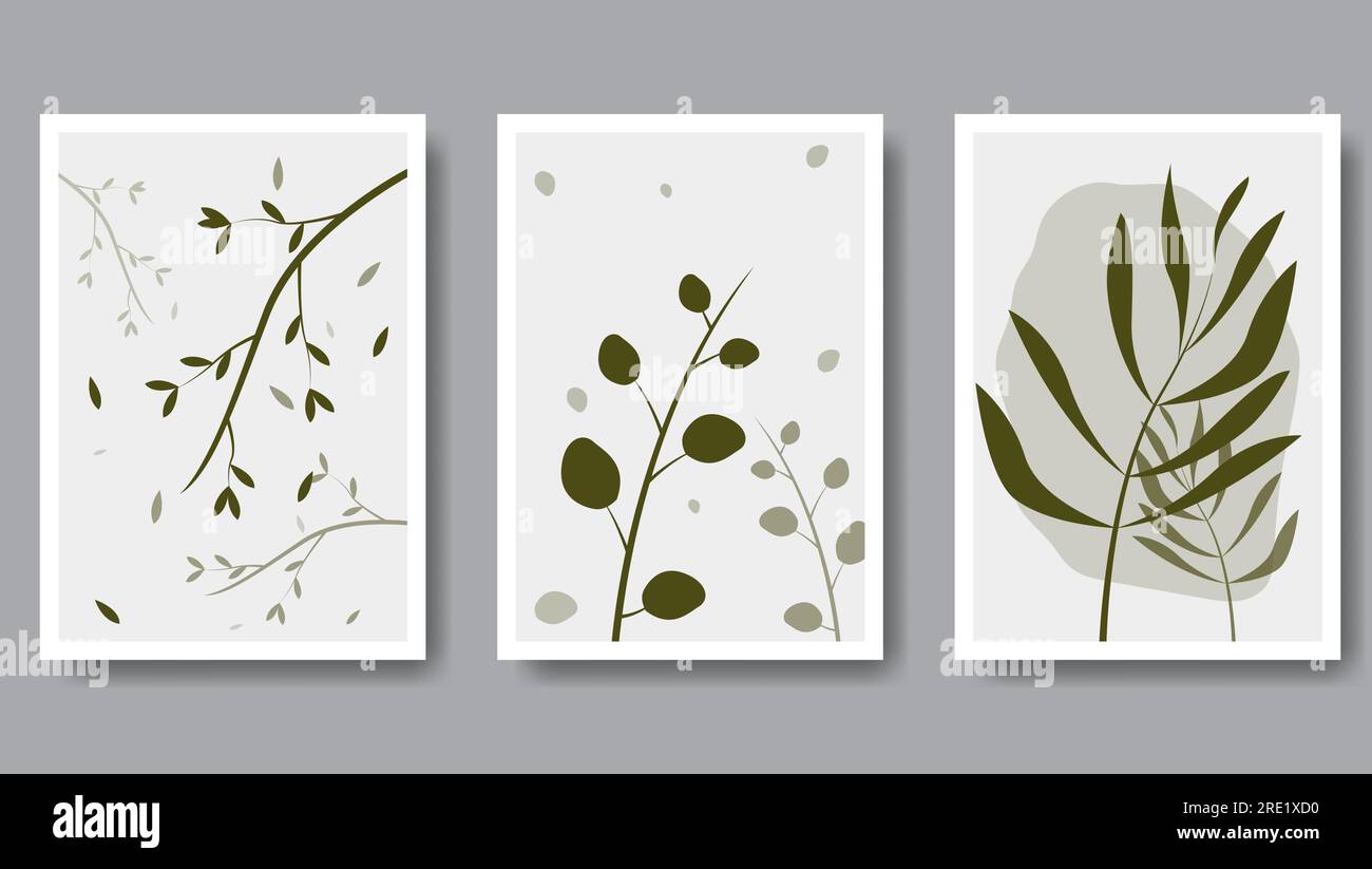 Tropical green wall Stock Vector Images - Alamy