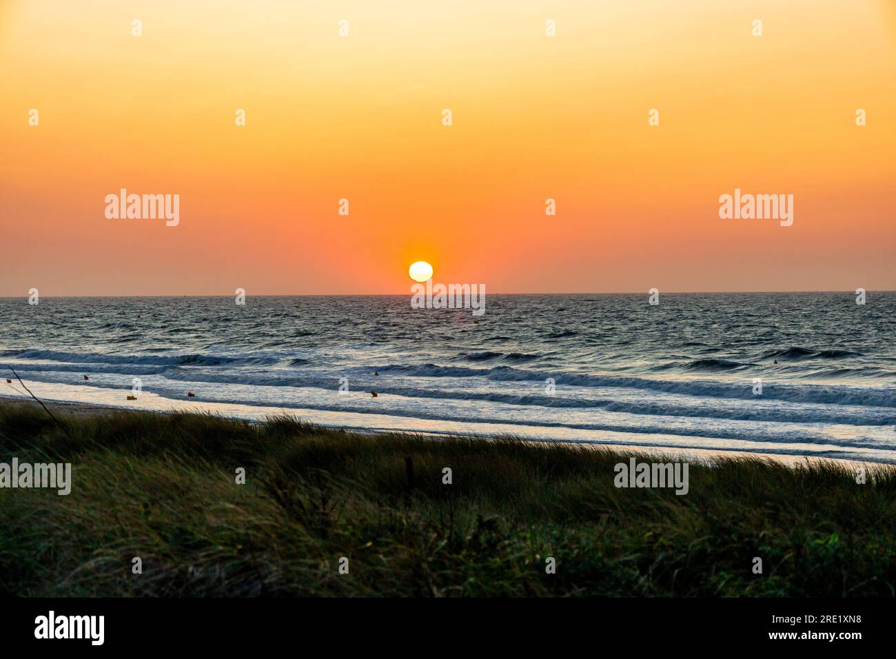 Evening beach walk in beautiful Normandy incl. sunset near Cabourg ...