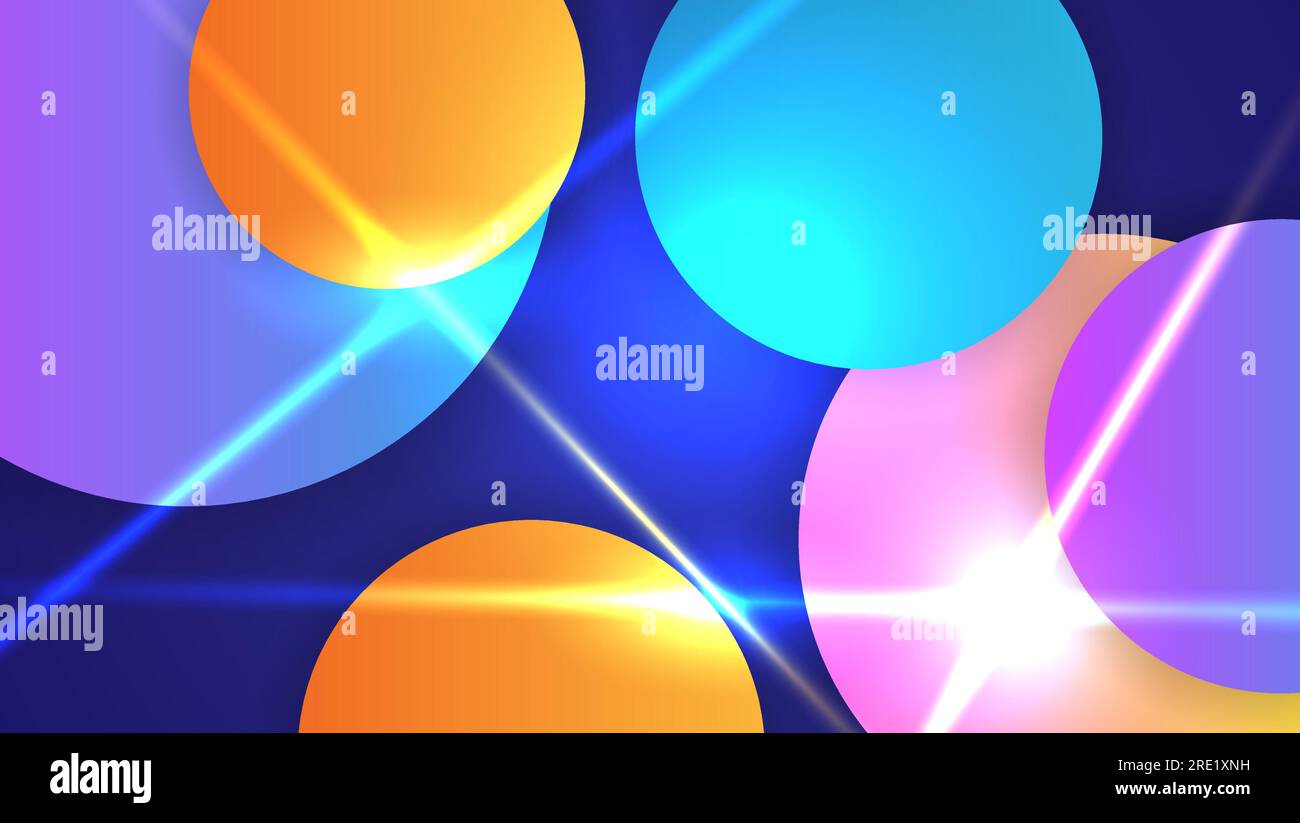 abstract colorful circle background with color light. vector ...