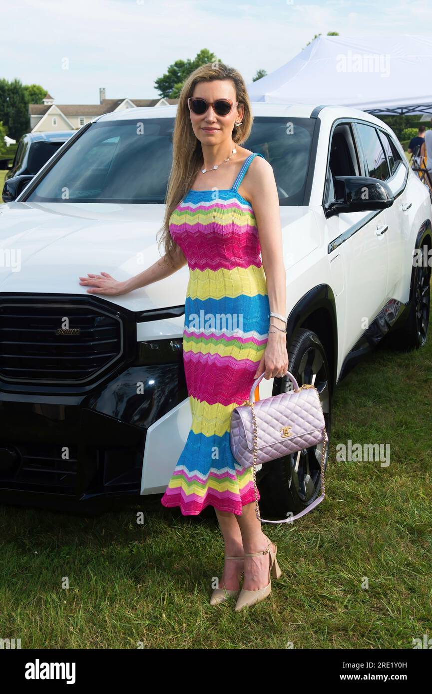 Devorah Rose poses for a photo at Ken and Maria Fishel's pre-polo event ...