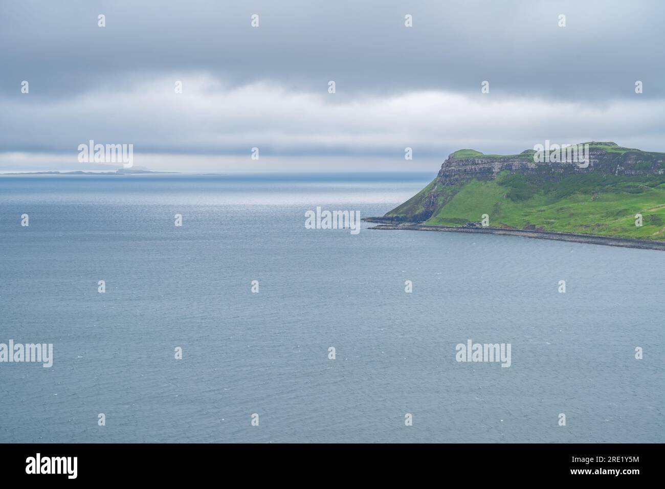 Looking out towards Harris from the road above Uig Isle of Skye Stock ...