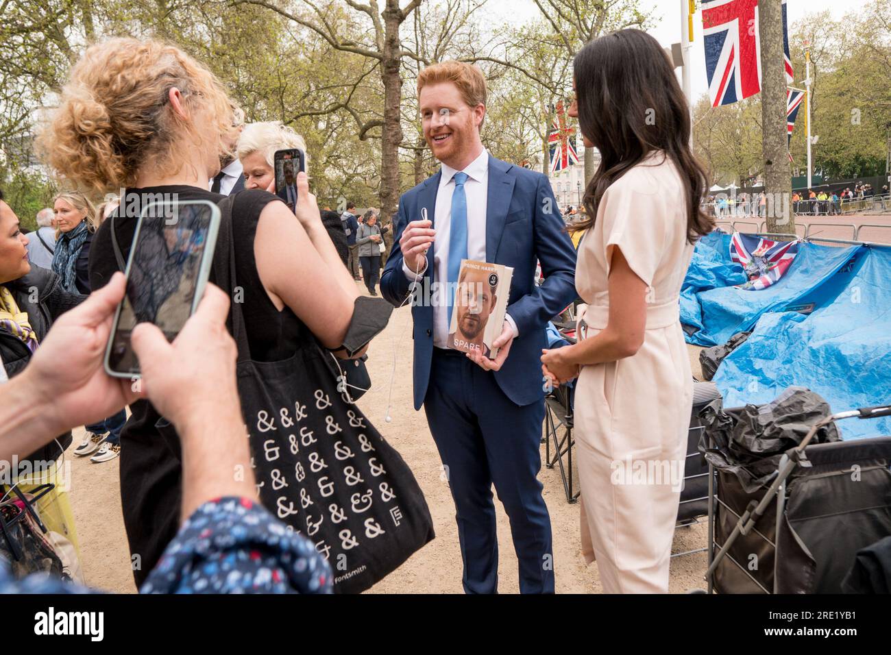 Prince Harry look alike on the Mall Buckingham Palace 5th May 2023 ...
