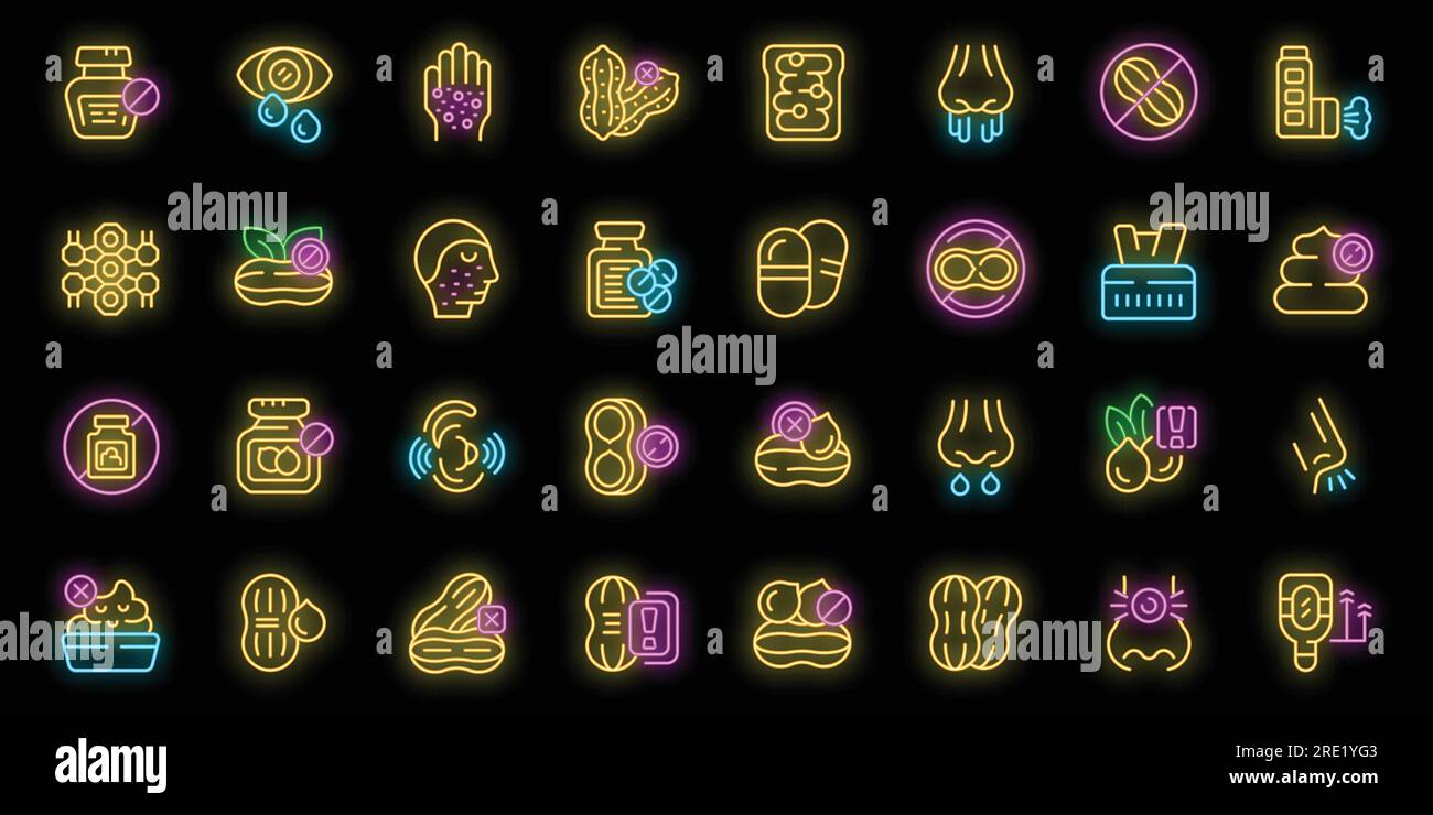 Skin allergy to peanuts Stock Vector Images - Alamy