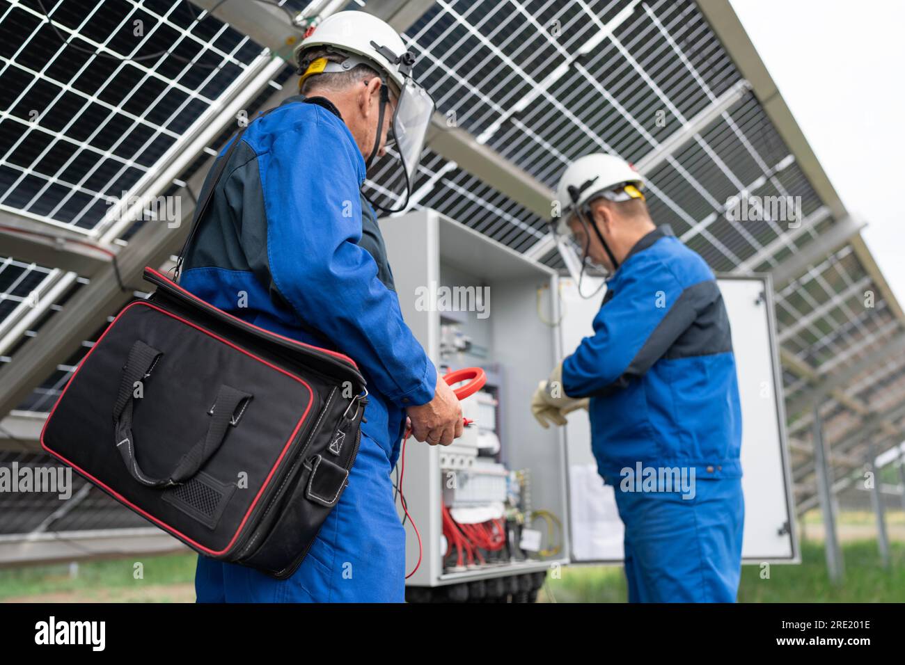 Electrical engineers working solar power hi-res stock photography and ...