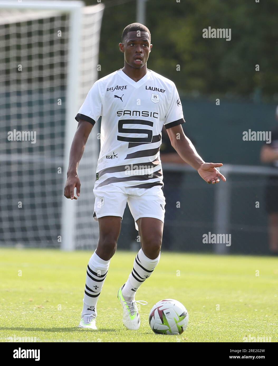 Jeanuël Belocian of Stade Rennais during the Amical 2023 between Stade ...