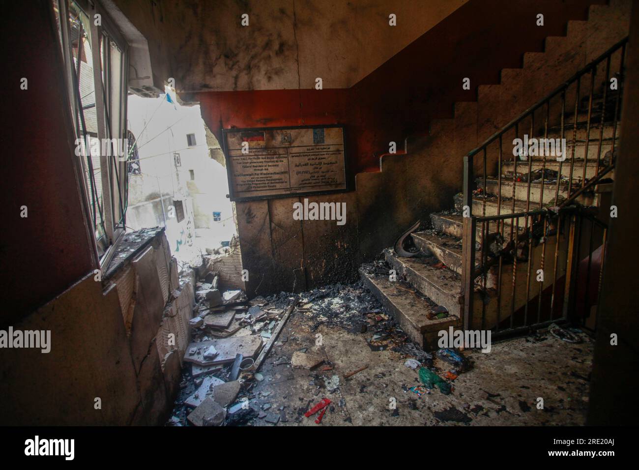 Tulkarm, Palestine. 24th July, 2023. A view of the damage caused by the ...