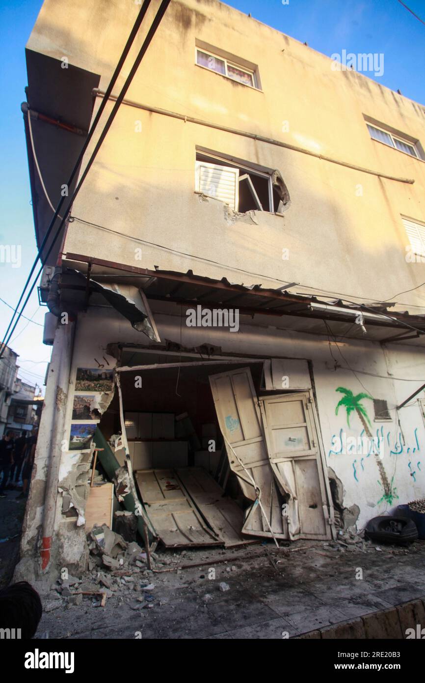 Tulkarm, Palestine. 24th July, 2023. A view of the damage caused by the ...