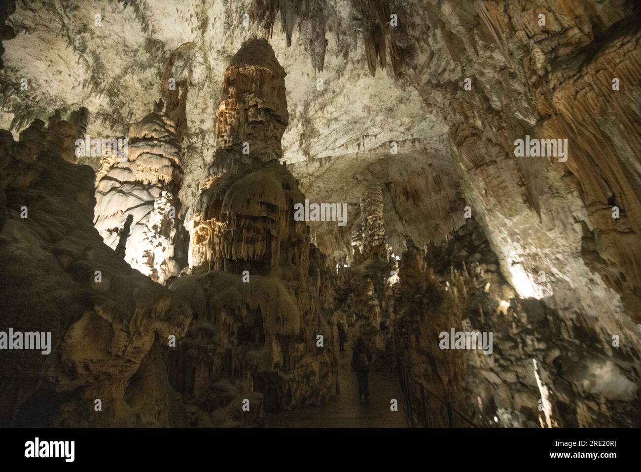 Postojna Cave (Postojnska Jama). Interior from the train ride. Slovenia ...