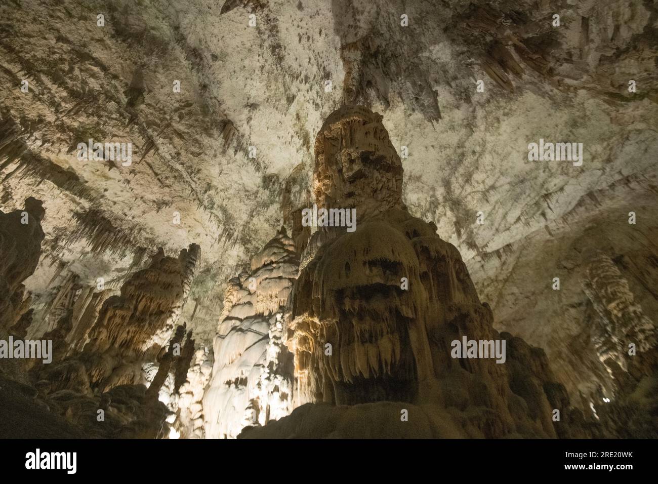 Postojna Cave (Postojnska Jama). Interior from the train ride. Slovenia ...